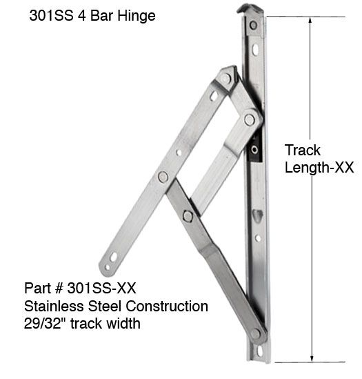 A.W. Anderberg 301SS 4 Bar Window Hinge