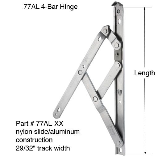 A.W. Anderberg 77AL 4 Bar Window HInge, Aluminum Construction